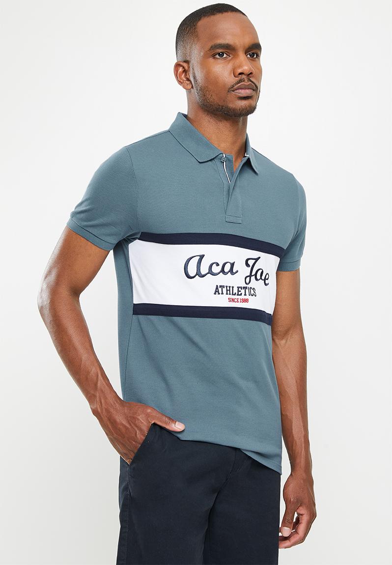 Aca joe chest panel golfer - blue