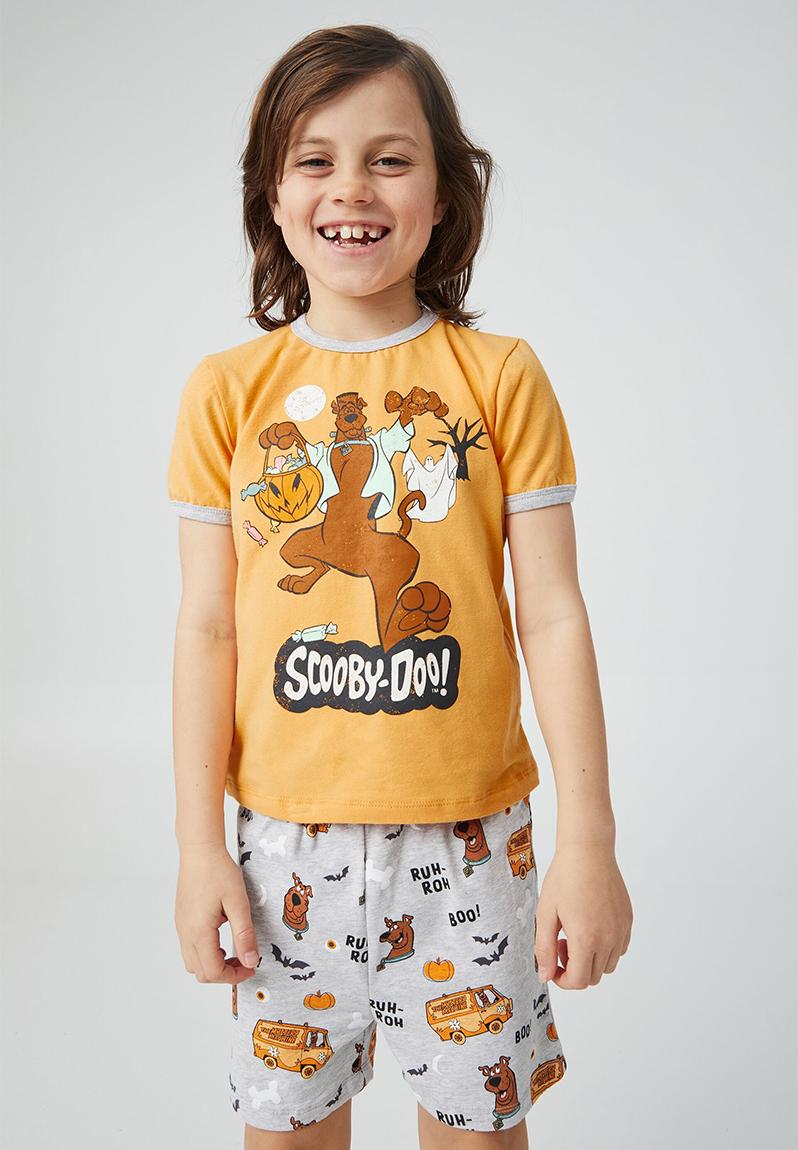 Felix short sleeve pyjama set license - lcn wb papaya/scooby doo snacks ...