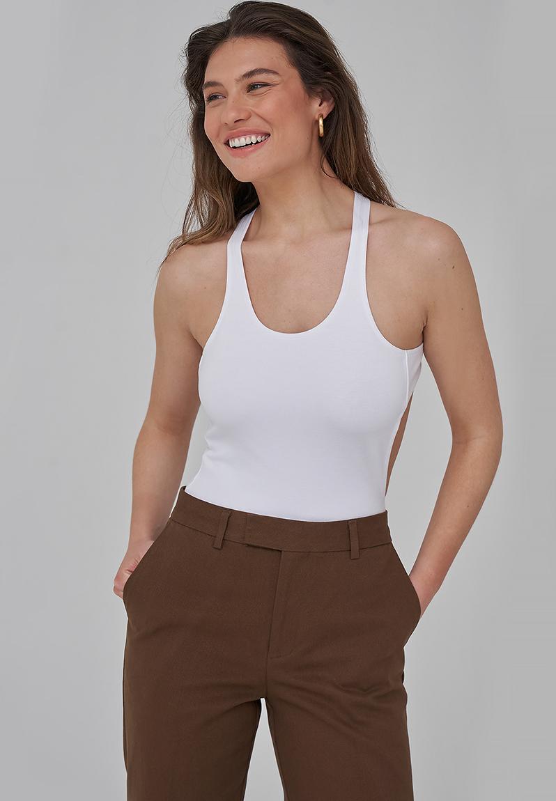 Cross back body - optic white