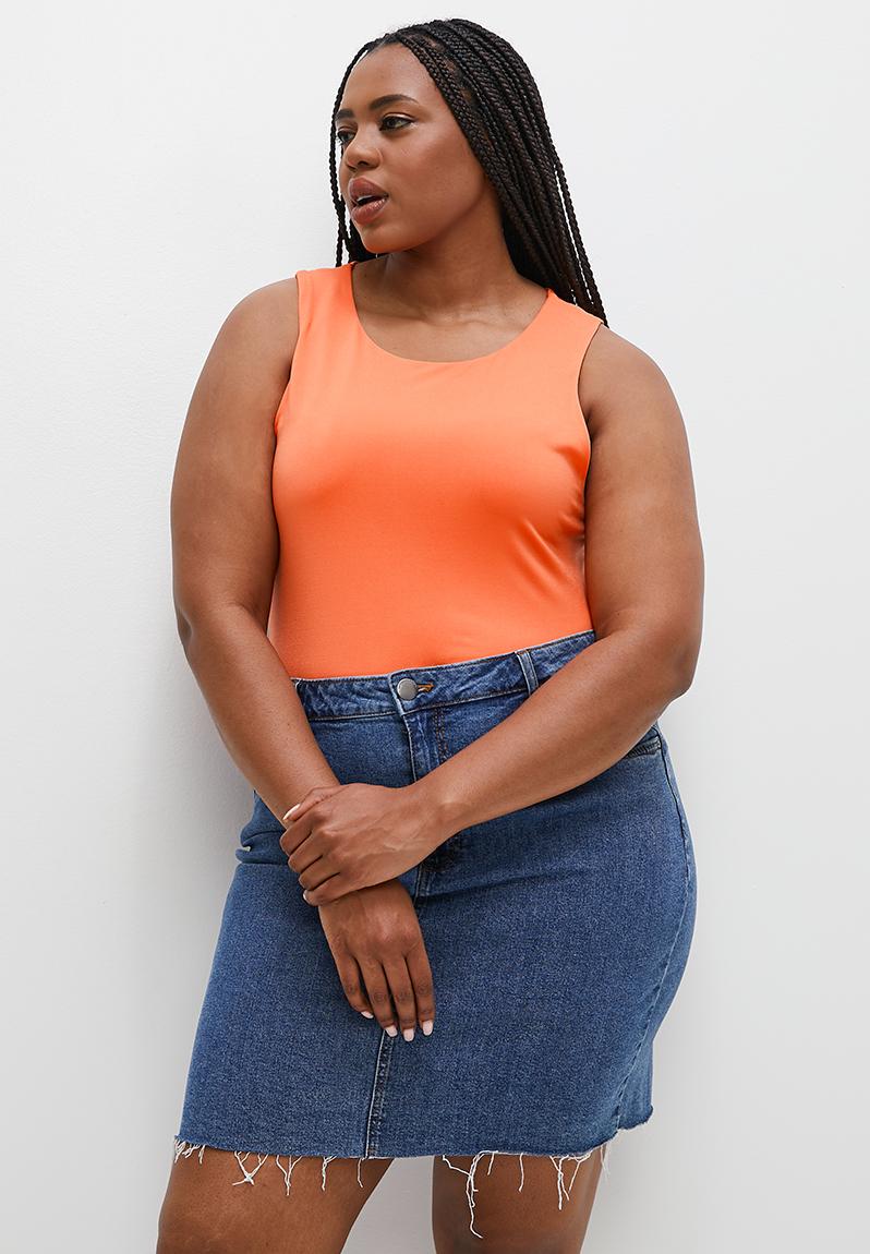Basic bodysuit - red orange