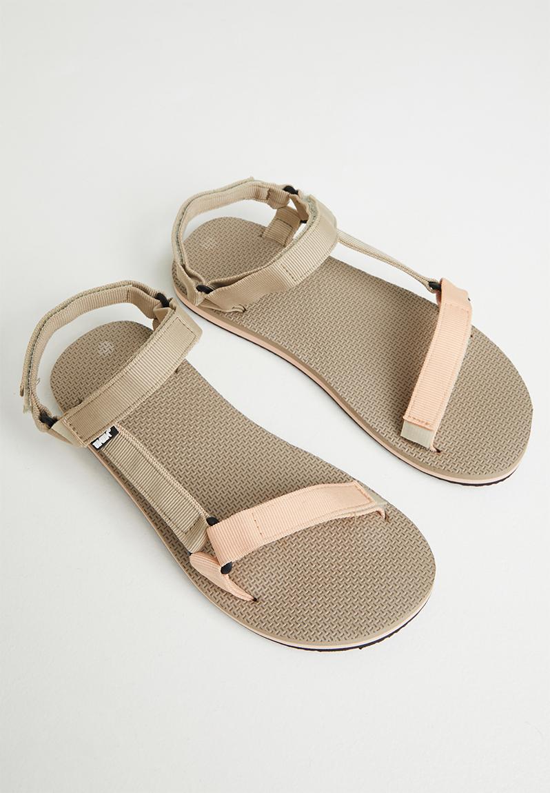 Dream velcro strap sandal - taupe/peach