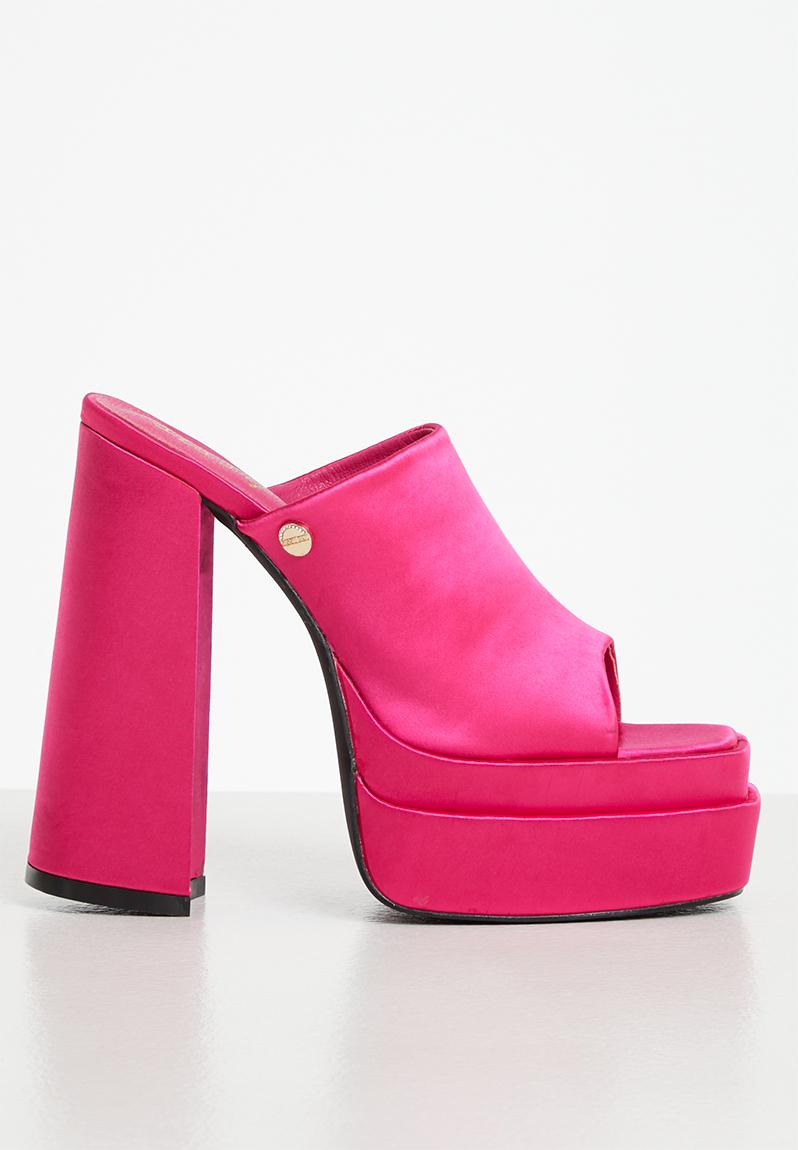 Cut above the rest platform heel - cerise pink