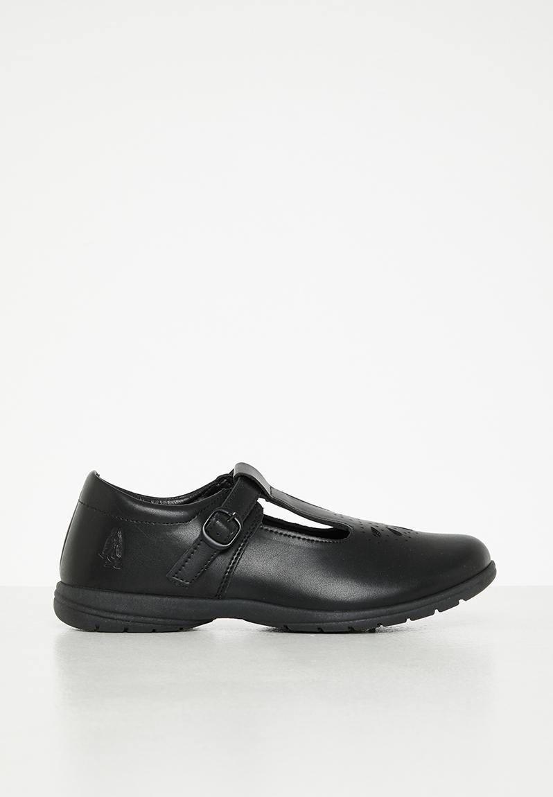 Tween girls crown school shoe - black