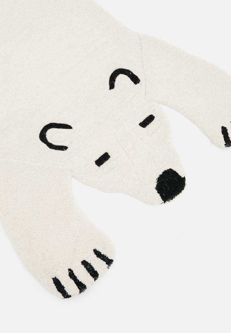 Polar bear mat - white & black Sixth Floor Rugs | Superbalist.com