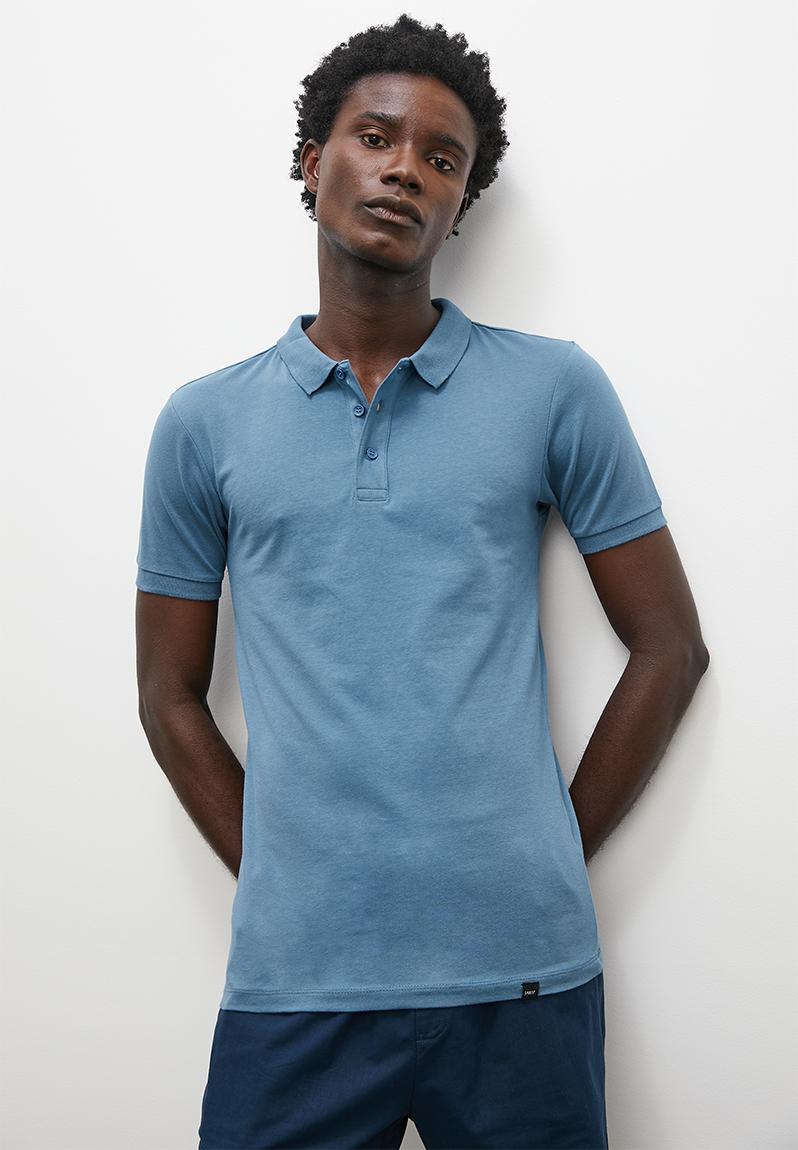 Muscle fit golfer - ocean blue