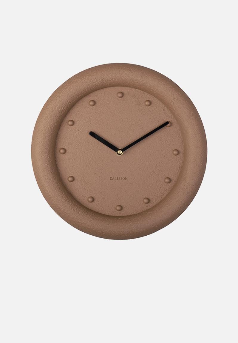 Petra wall clock - terracotta orange