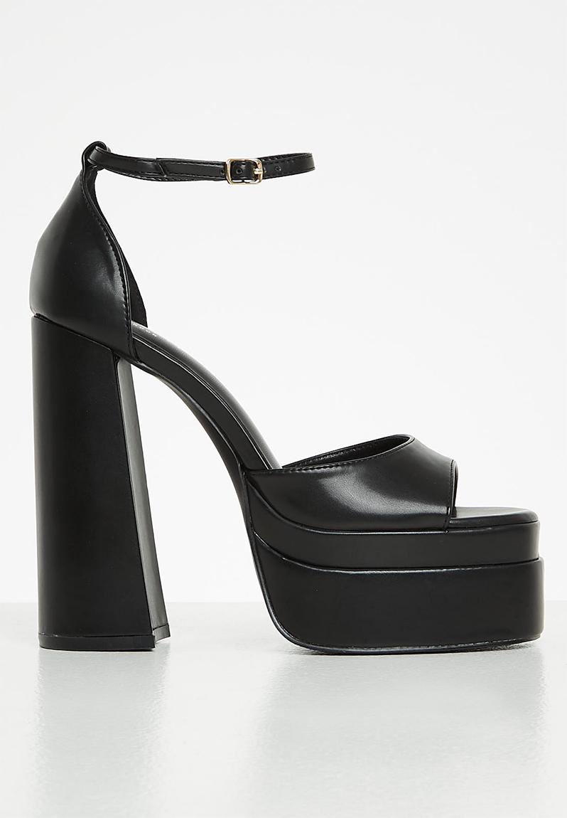 Robin-4 platform block heel - black