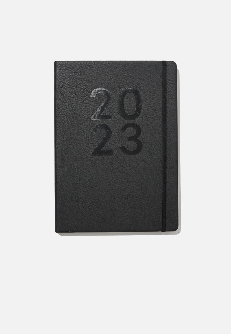 2023 a4 weekly buffalo diary - jet black