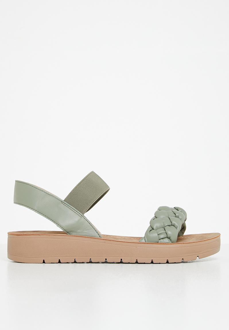 Carly slingback woven sandal - olive
