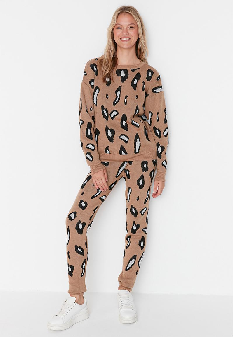 Leopard print two-piece set - multi