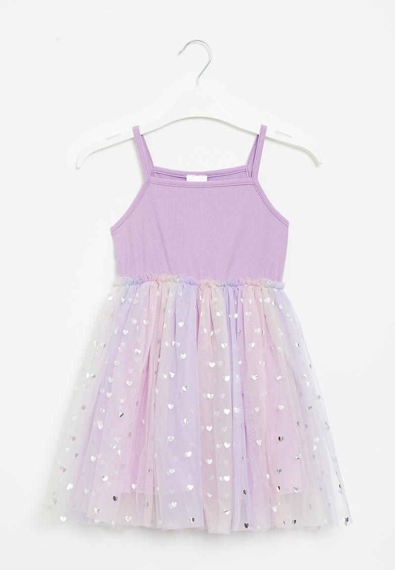 Girls combo fabric dress - purple POP CANDY Dresses & Skirts ...