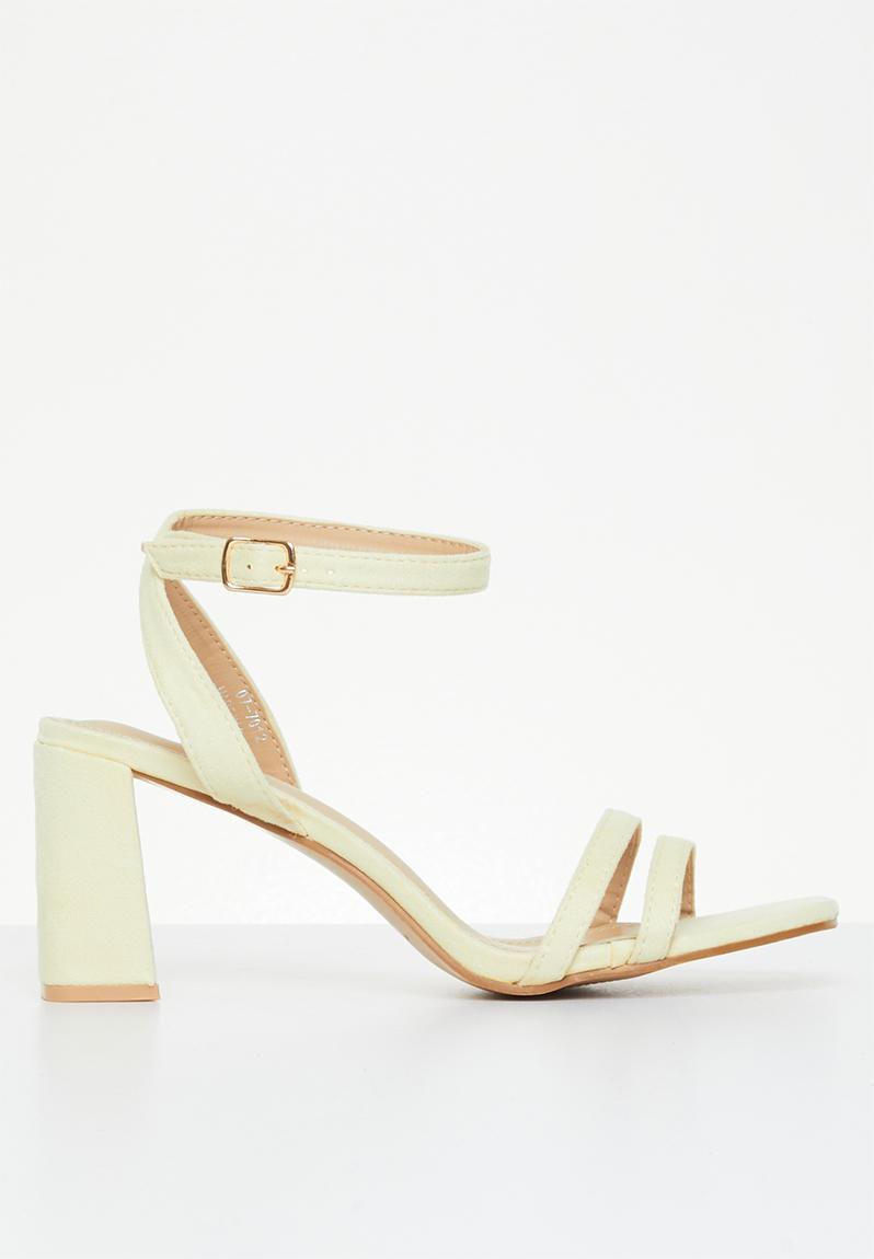 Lydia ankle strap heel - off white