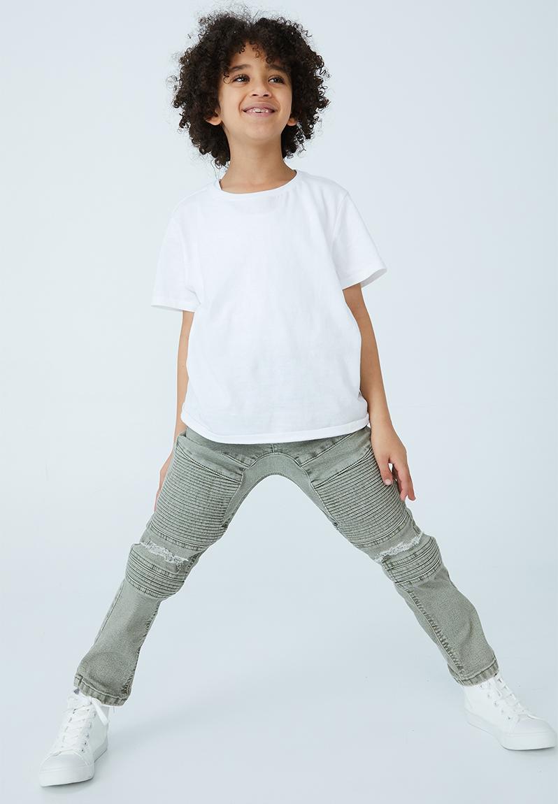 Skinny fit moto jean - lorne green
