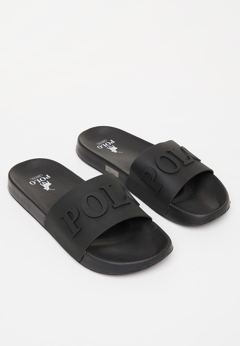 Polo convexed pool sandal - black