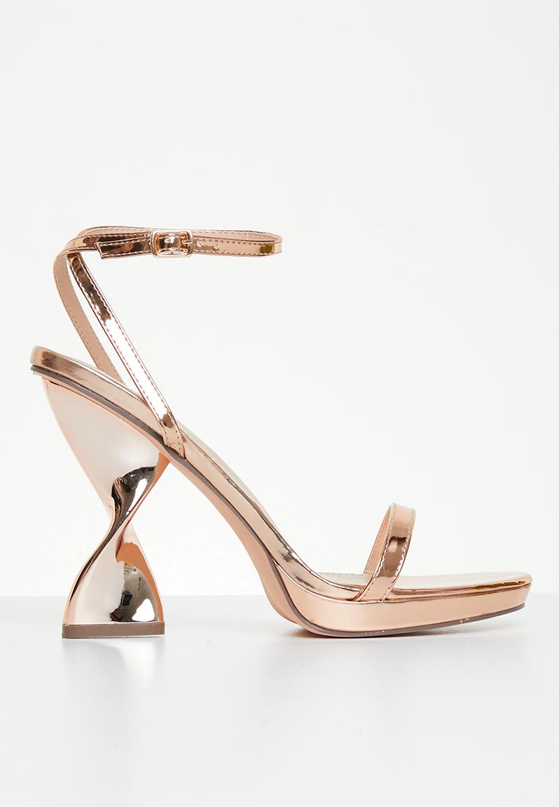 Tornado1 ankle strap heel - rose gold Miss Black Heels | Superbalist.com