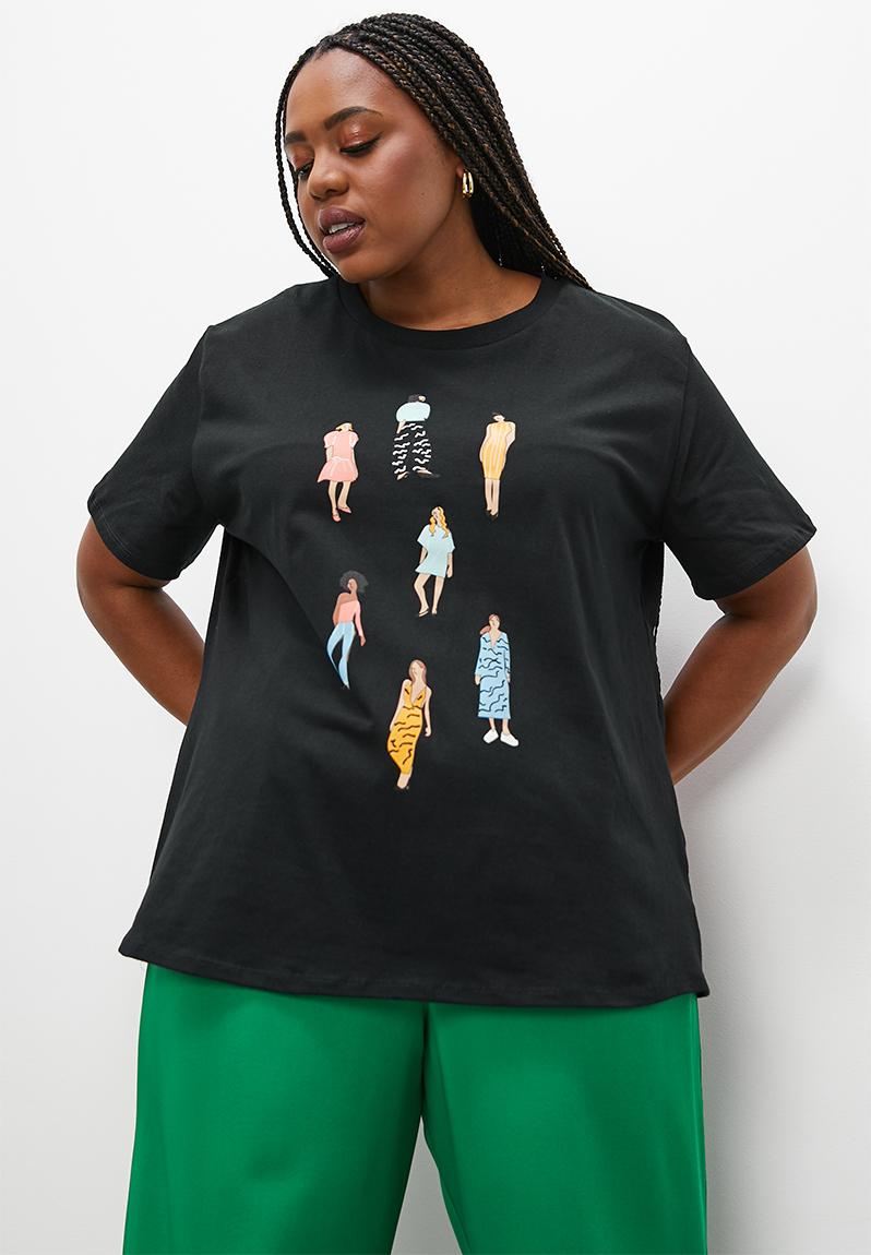 Basic crew graphic tee - black02 Superbalist Tops | Superbalist.com