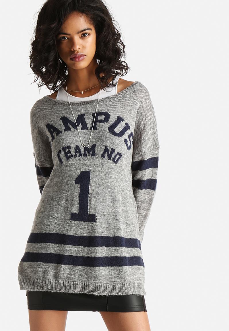 Sporting L/S Pullover - Light Grey Melange ONLY Knitwear | Superbalist.com