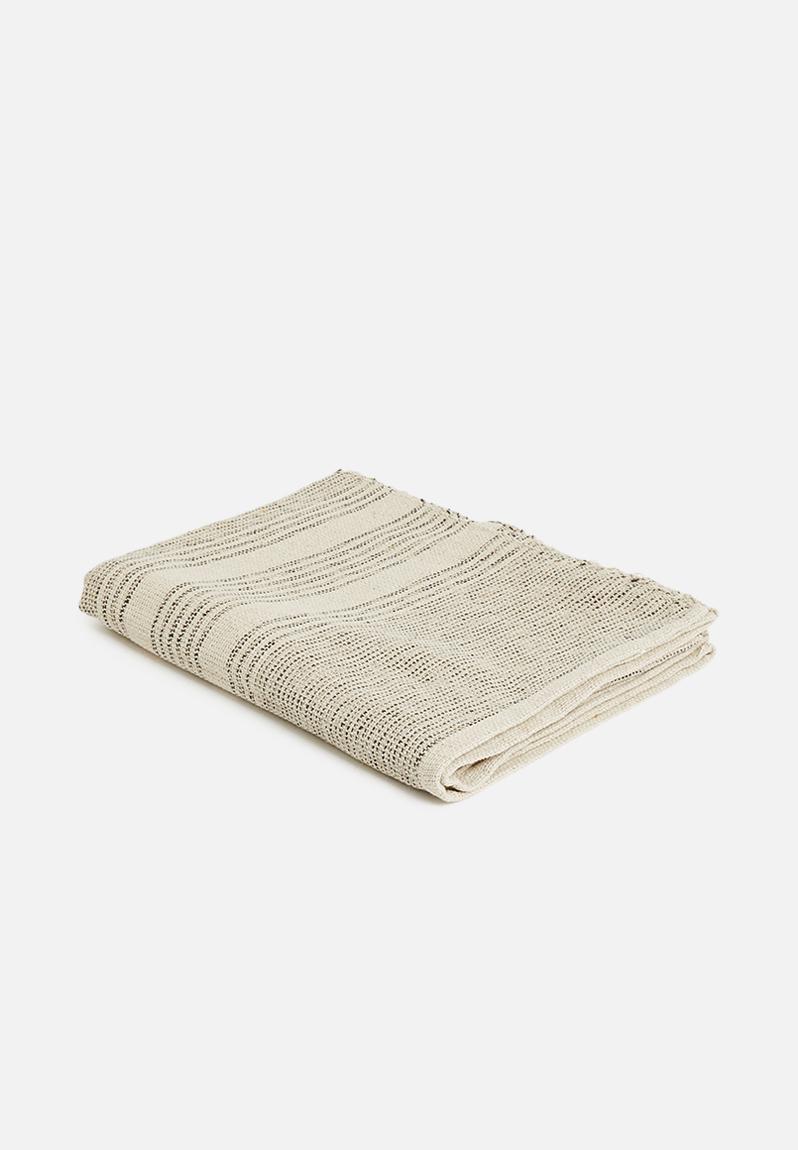 Dash woven throw - natural