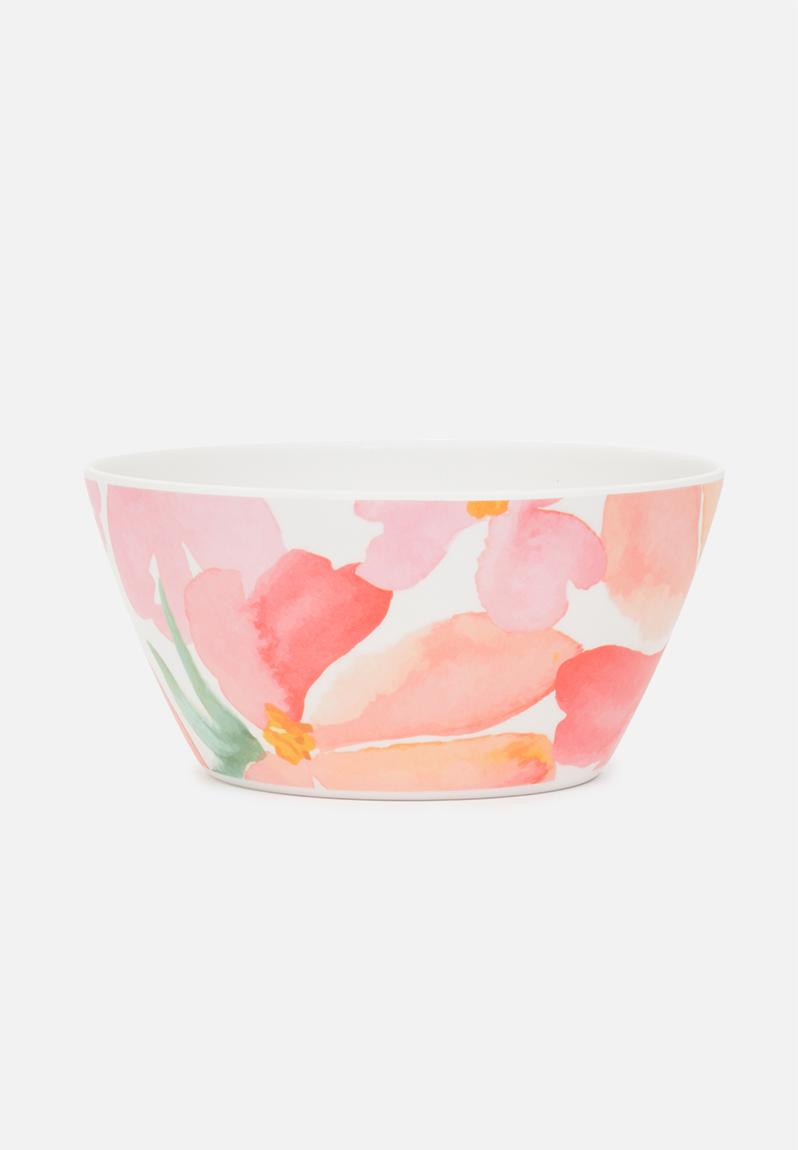 Rose melamine bowl set of 3- pink