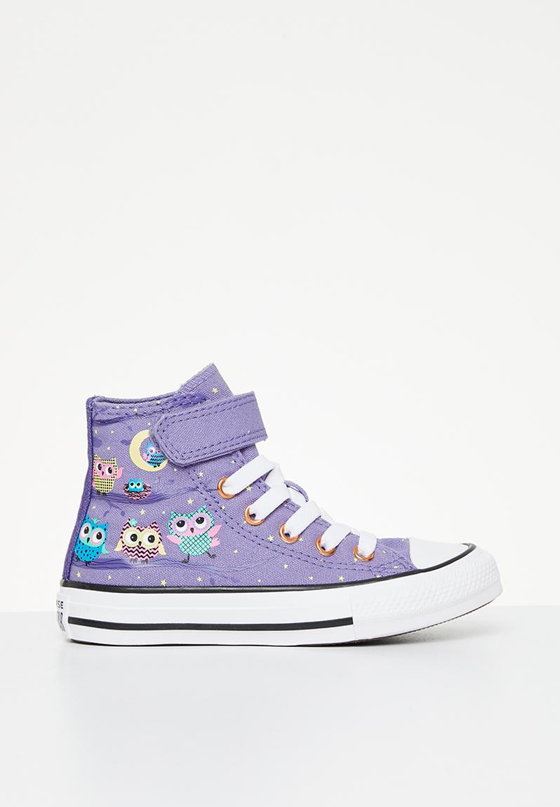 Chuck taylor all star 1v owl print hi - slate lilac & dk purple dust ...