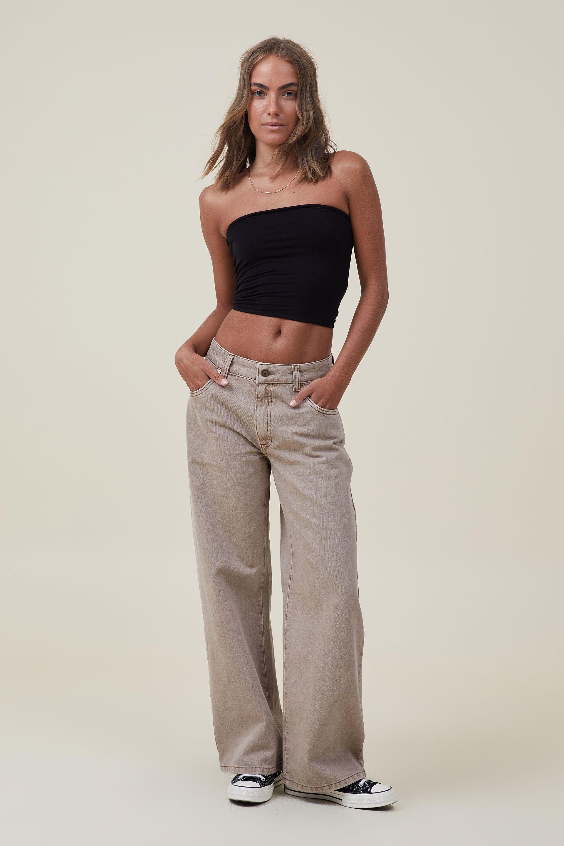 Low rise baggy jean - earthly sand
