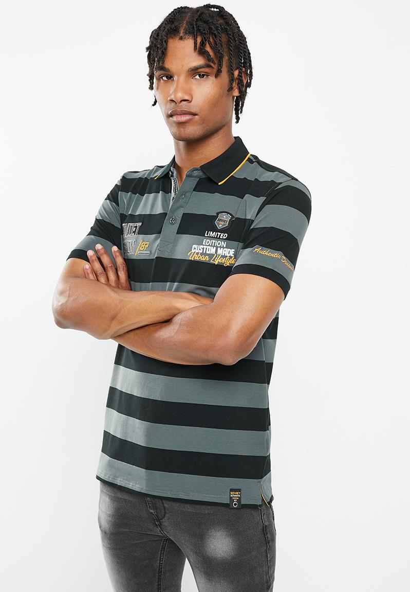 M steele s/slv golfer - black SOVIET T-Shirts & Vests | Superbalist.com