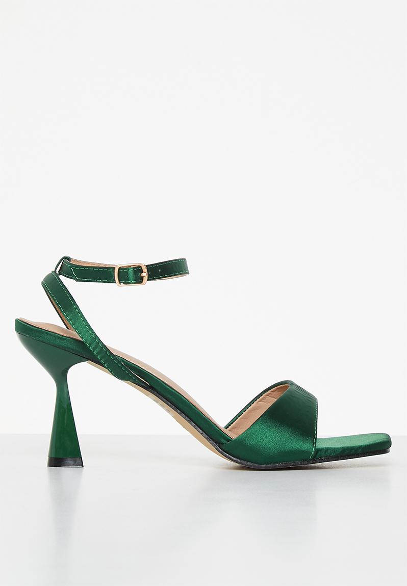 Sutton anklestrap stiletto heel - green