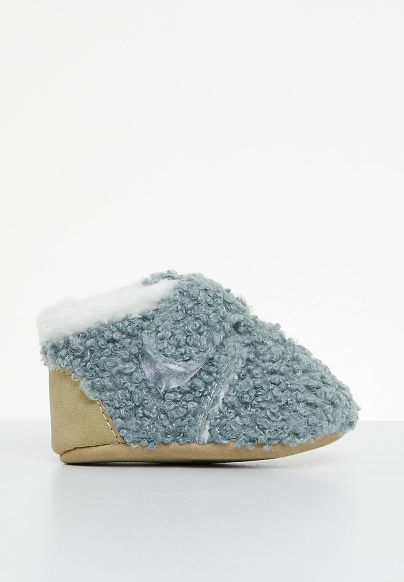 Sherpa booties - blue