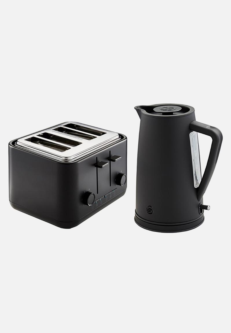 Stealth Kettle & 4 Slice Toaster - Black Swan Kitchen | Superbalist.com