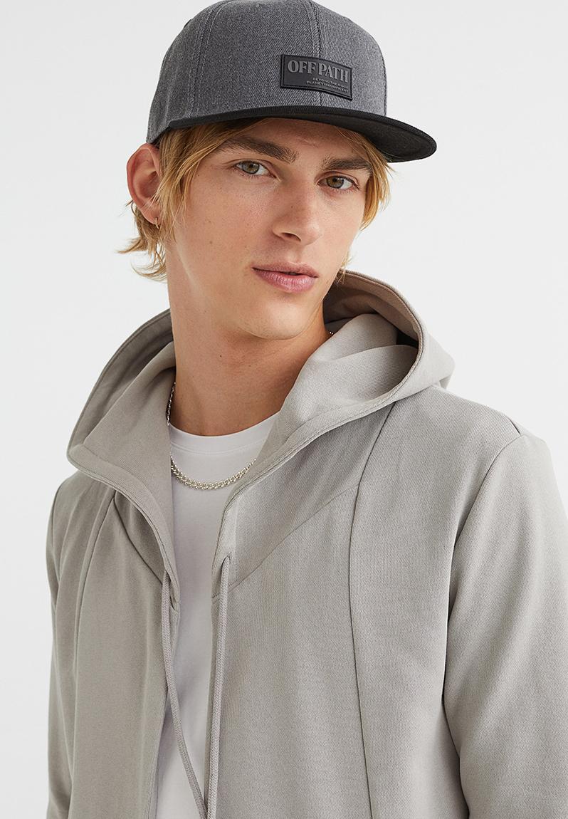 Appliquéd cap - dark grey/off path H&M Headwear | Superbalist.com