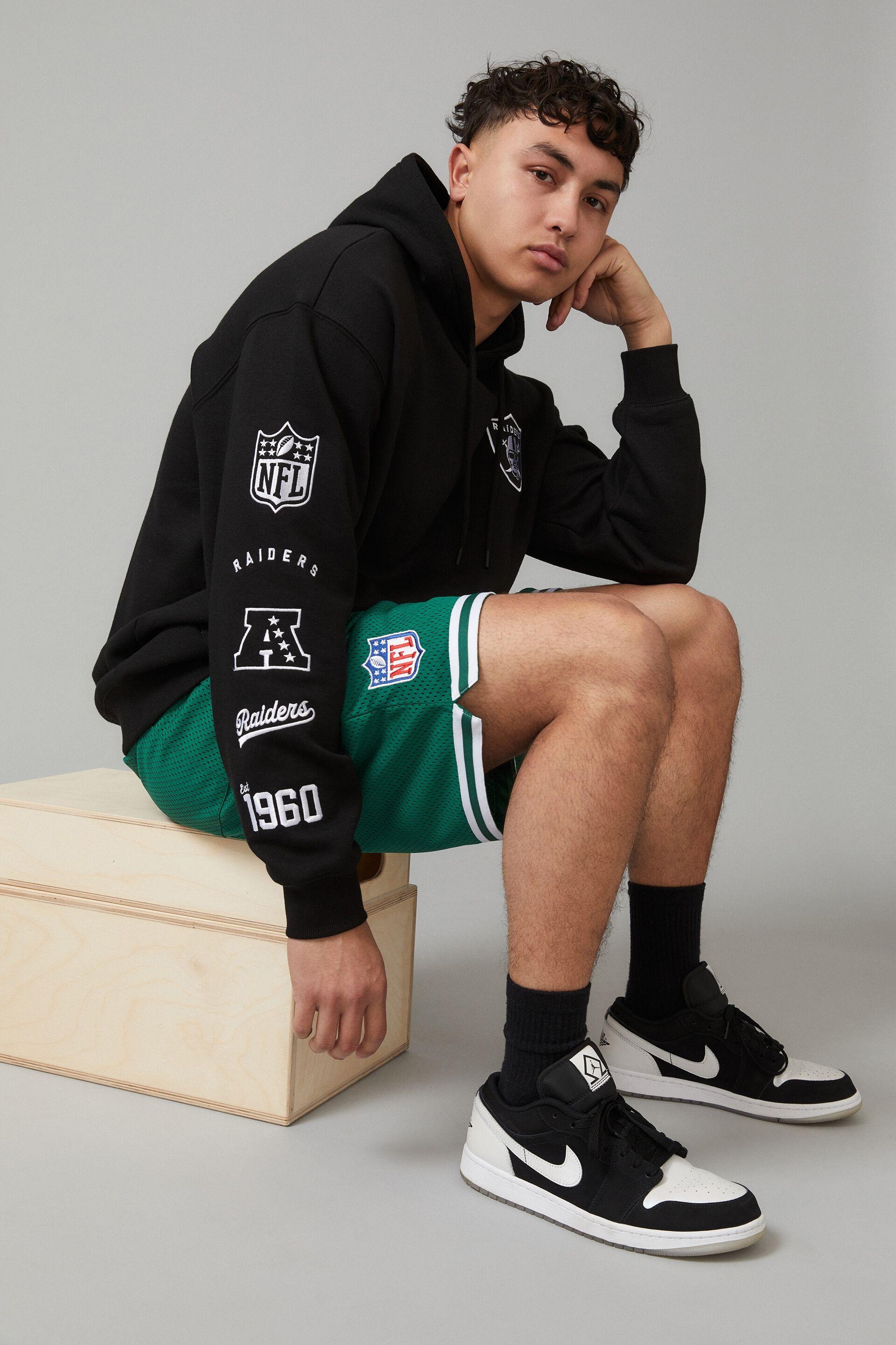Oversized nfl hoodie - lcn nfl black/raiders multi Factorie Hoodies ...