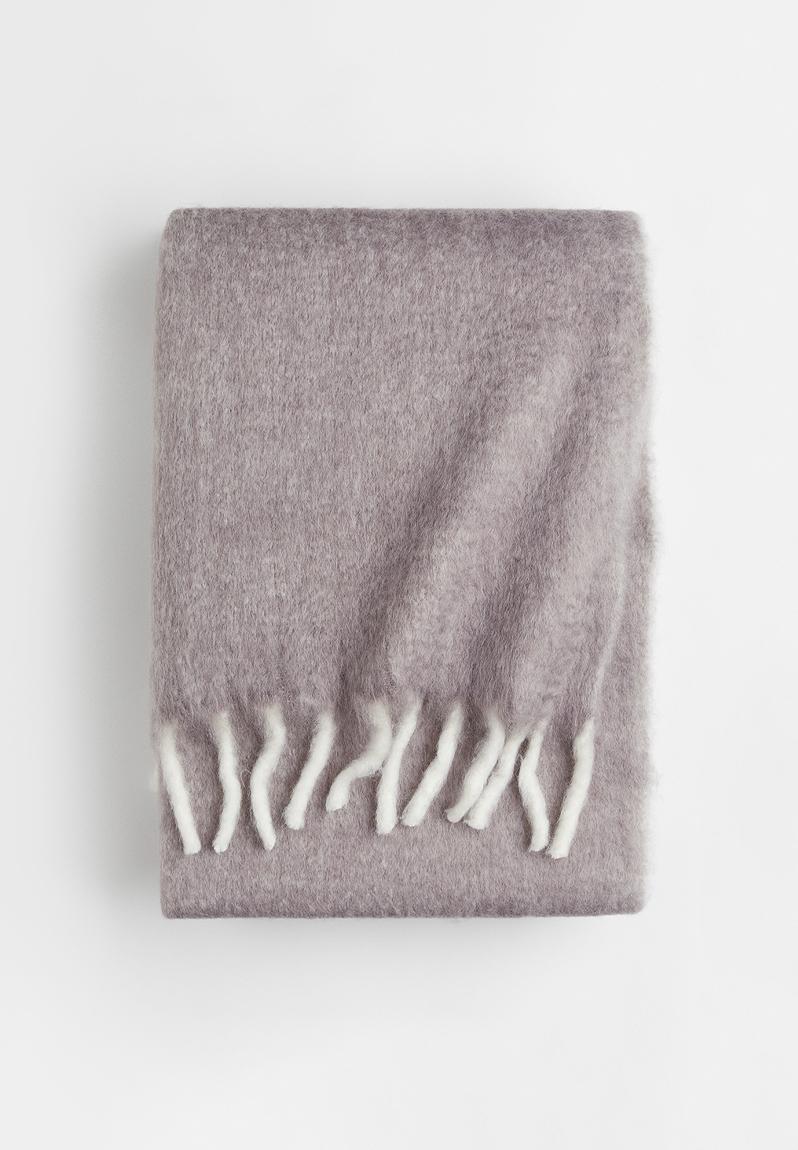 Soft wool-blend blanket - grey marl - 0801660001