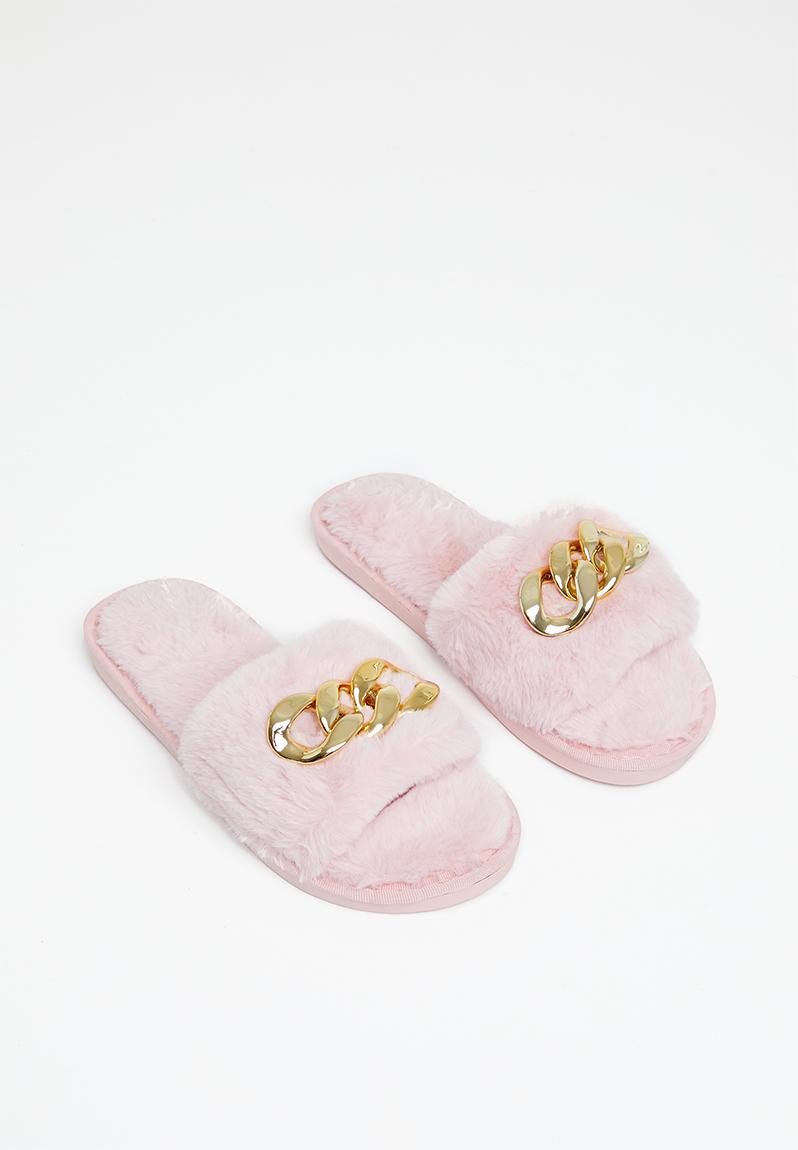 Chain link slipper - pink
