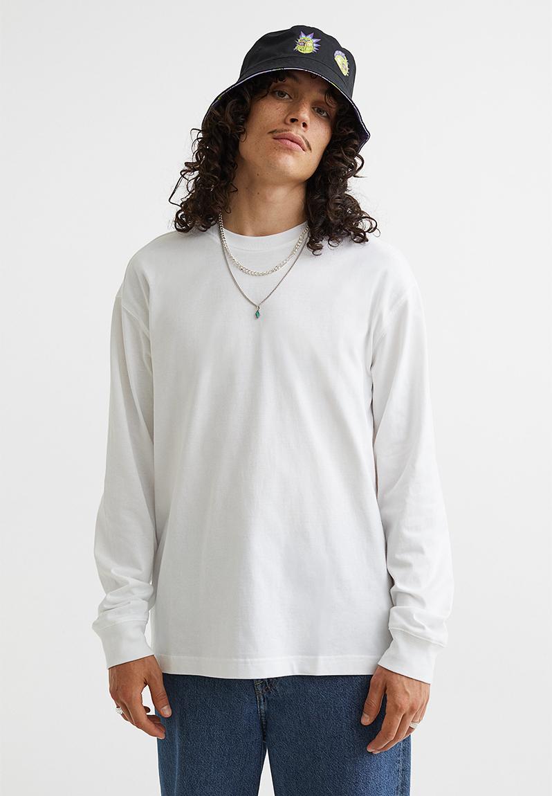 Relaxed fit jersey top - white - 1012610002 H&M T-Shirts & Vests ...