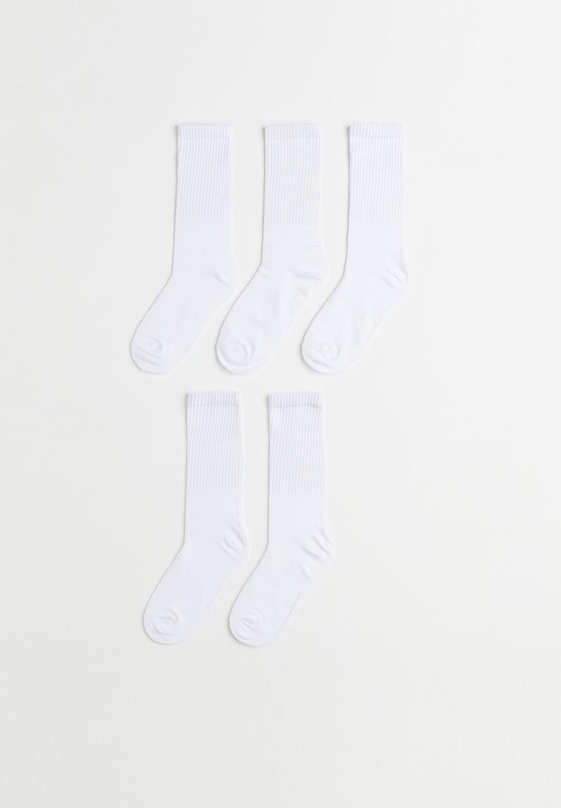 5-pack socks - white - 1038744001 H&M Stockings & Socks | Superbalist.com