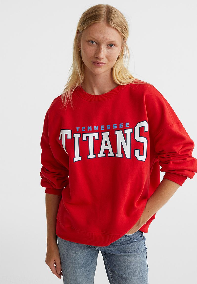 Motif-detail sweatshirt - red/tennessee titans - 1056840014 H&M Hoodies ...