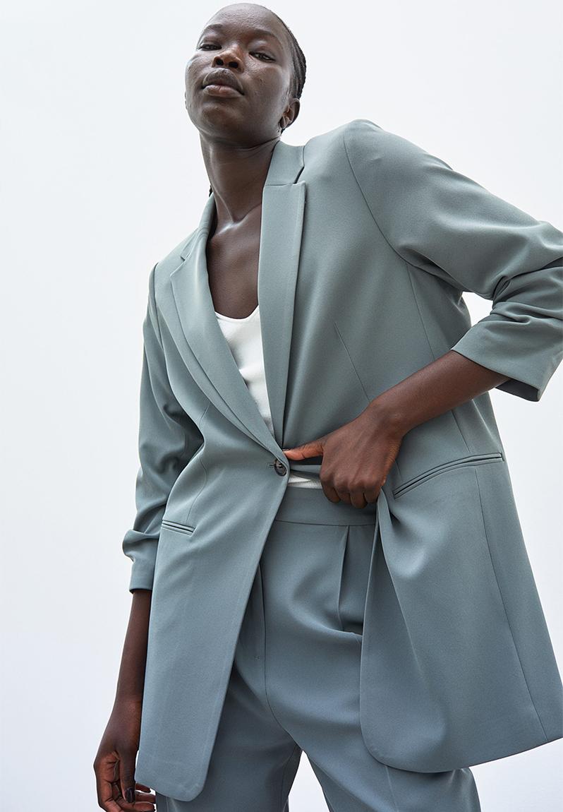 Gathered-sleeve jacket - grey-green H&M Jackets | Superbalist.com