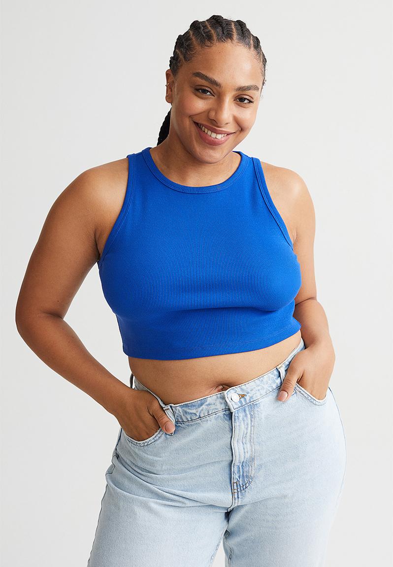 Cropped Vest Top Blue Handm T Shirts Vests And Camis