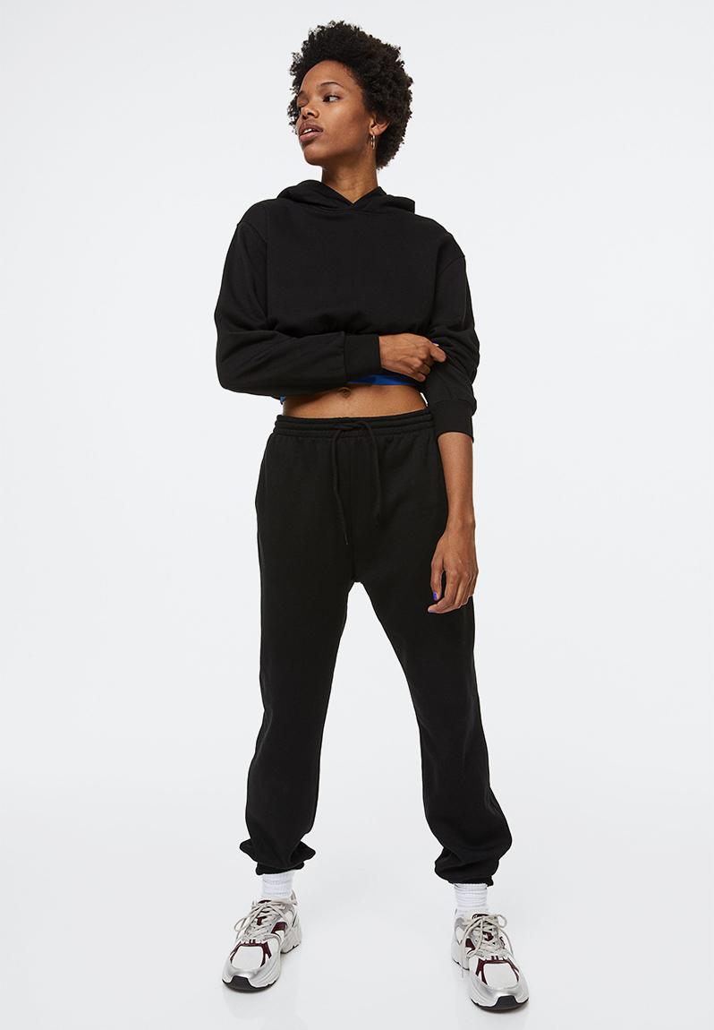 High-waisted joggers - black - 975845001 H&M Trousers | Superbalist.com