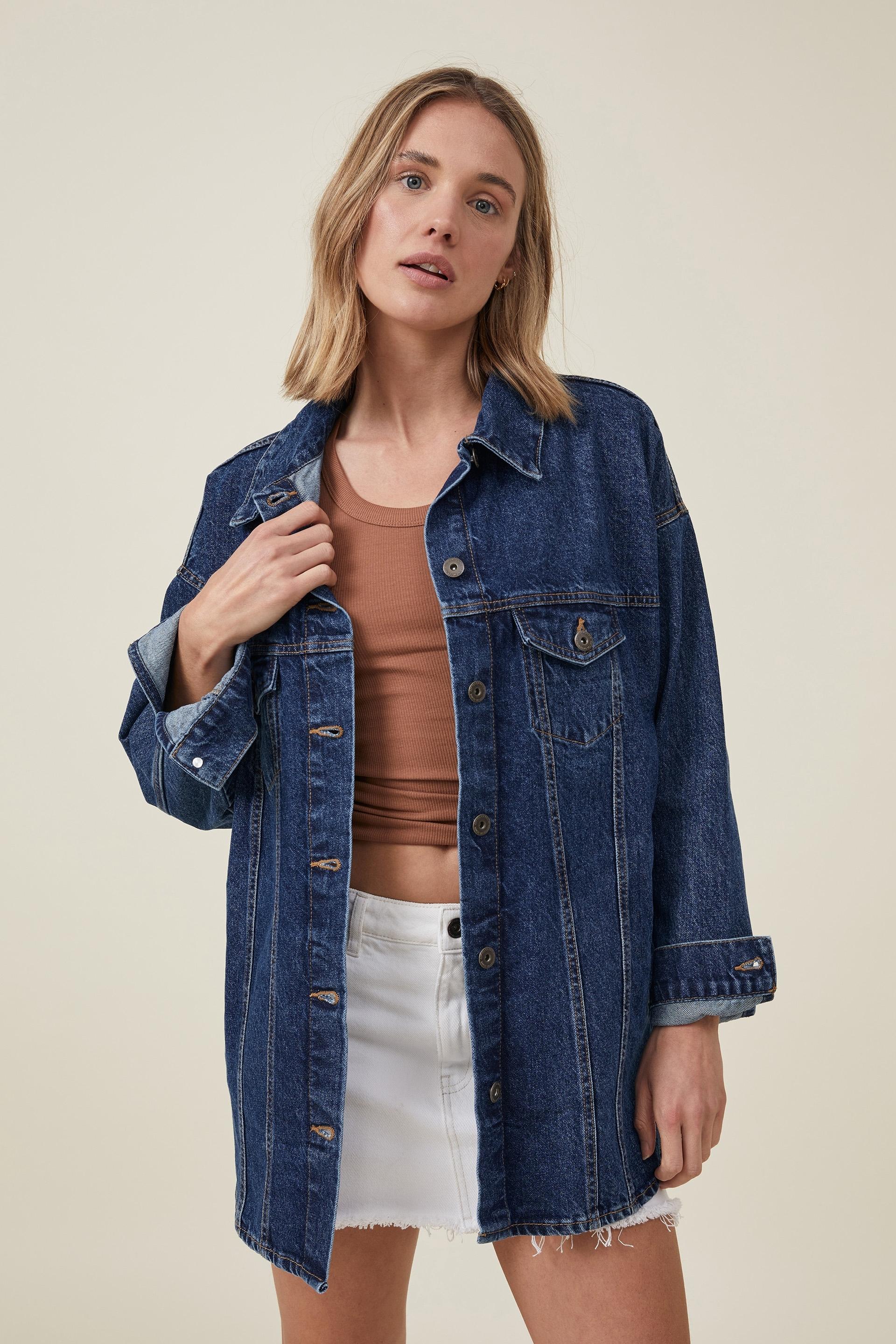 The denim shacket - nordic blue