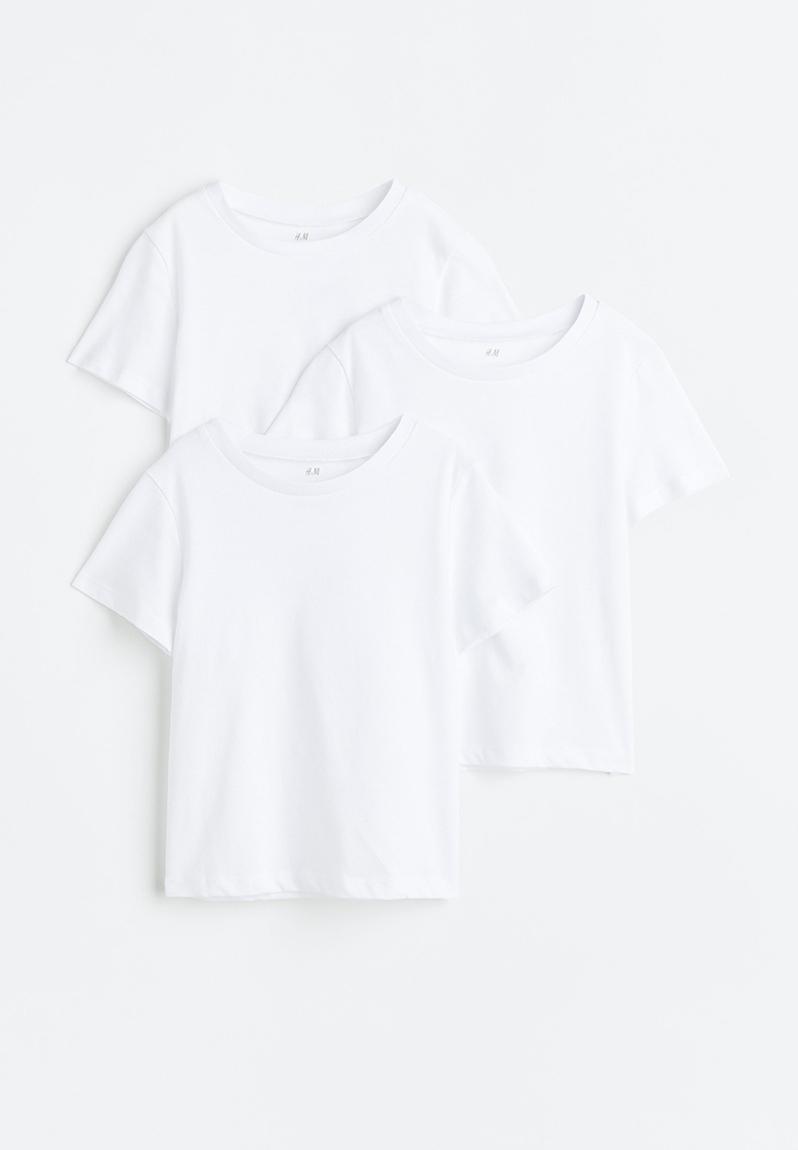 3-pack T-shirts - white I - 0544290011
