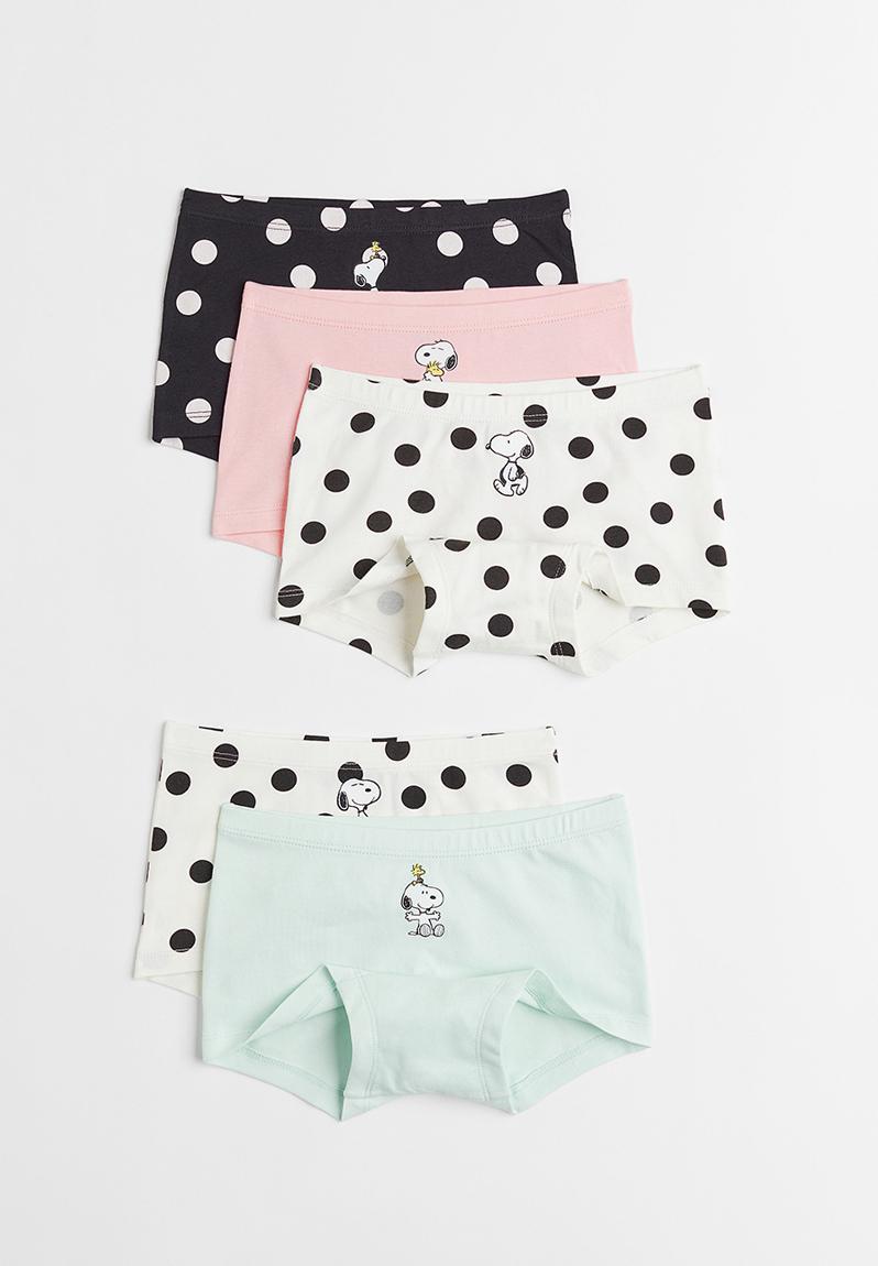 5-pack cotton boxer briefs - natural white/snoopy H&M Sleepwear ...