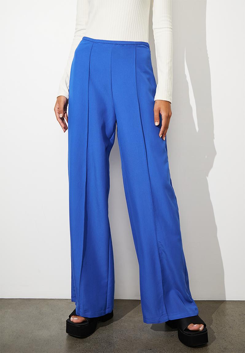 Draped wide leg - blue