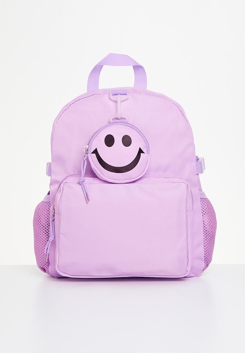 Smiley backpack - lilac