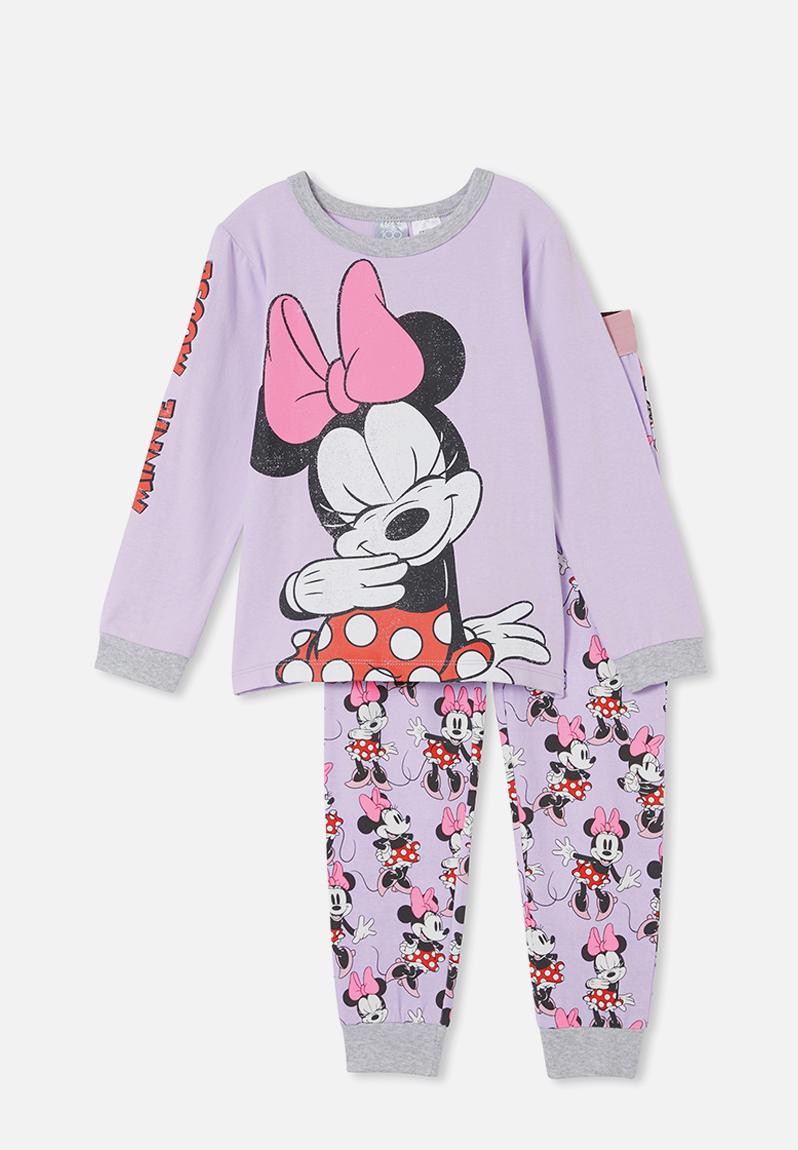 florence long sleeve pyjama set licensed - lcn dis lilac drop/blushing ...