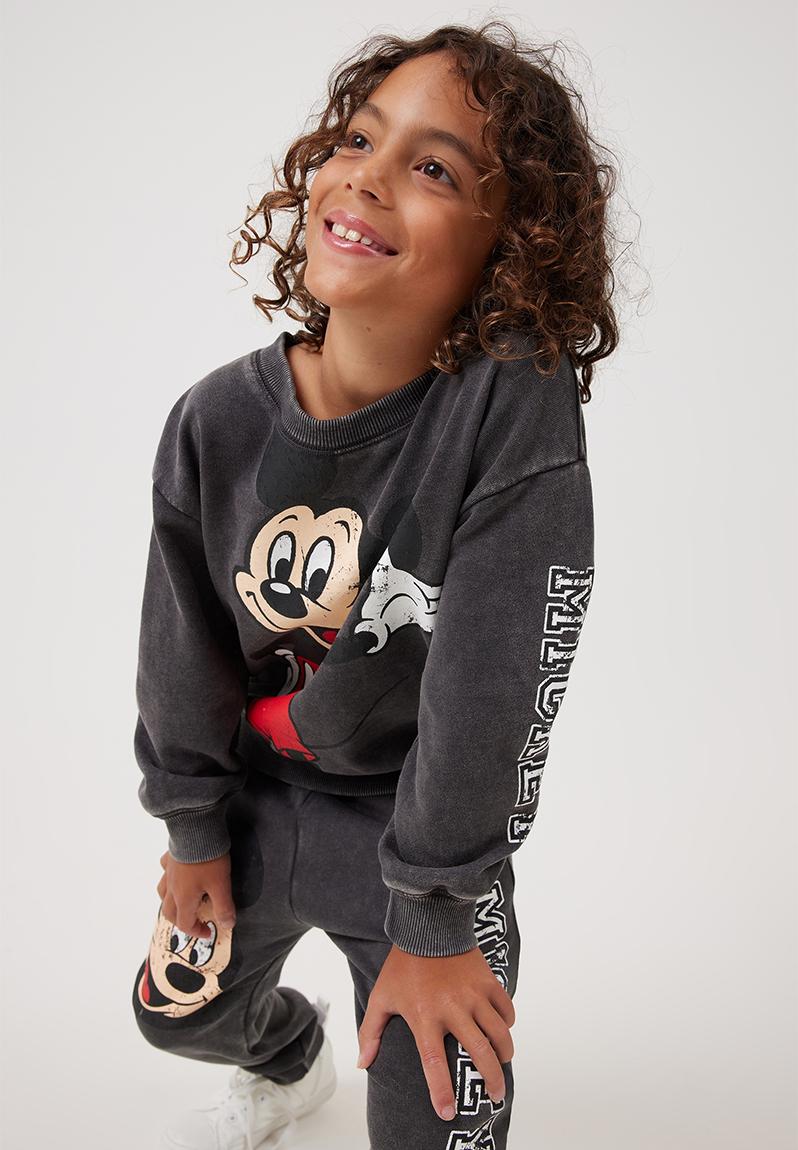 license dusty fleece crew neck - lcn dis phantom/mickey