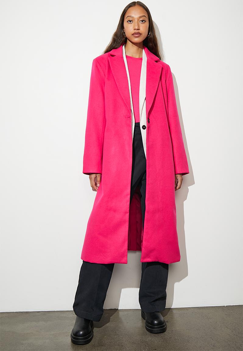Single breasted blazer coat - bright pink1 Superbalist Coats ...