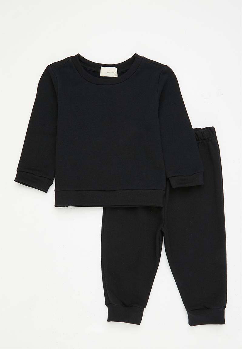 Boys plain tracksuit set - black Superbalist Sets | Superbalist.com