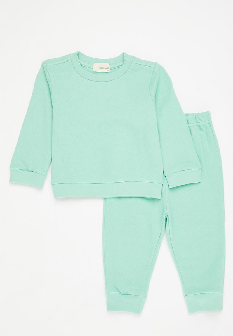 Girls plain tracksuit set - mint