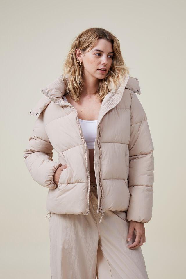 The recycled mother puffer jacket 3.0 - sesame